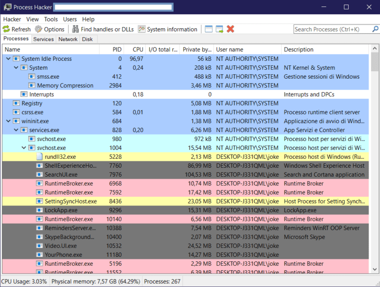 Ecco Process Hacker e Task Manager per gli smanettoni!