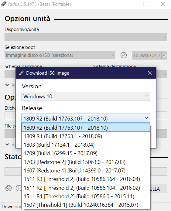 Rufus permetterà il download delle ISO di Windows 8/10