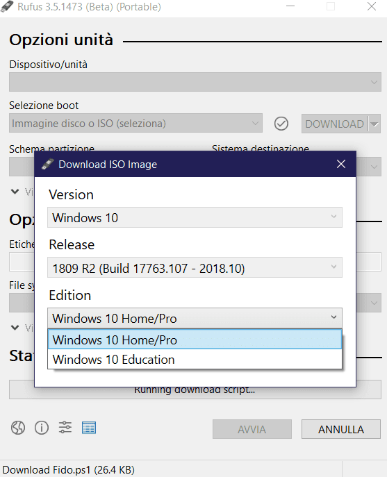 Rufus permetterà il download delle ISO di Windows 8/10