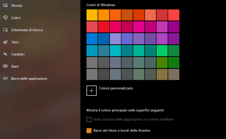 FIX Impossibile cambiare il colore della barra start