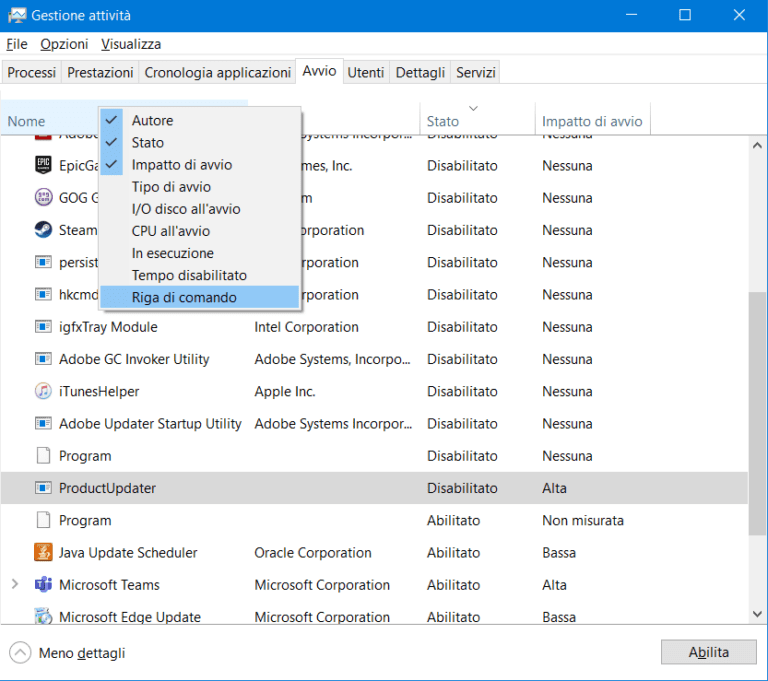 "Program" unknown at startup: how to identify which file starts with ...