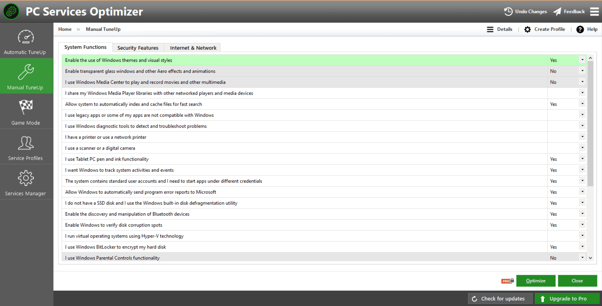 Pc Services Optimizer: come ottimizzare il pc con un click