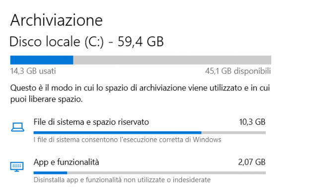 Cos'è lo spazio riservato in Windows 10 e come disabilitarlo