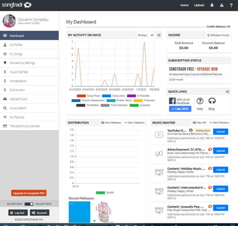 Songtradr: come distribuire e vendere musica