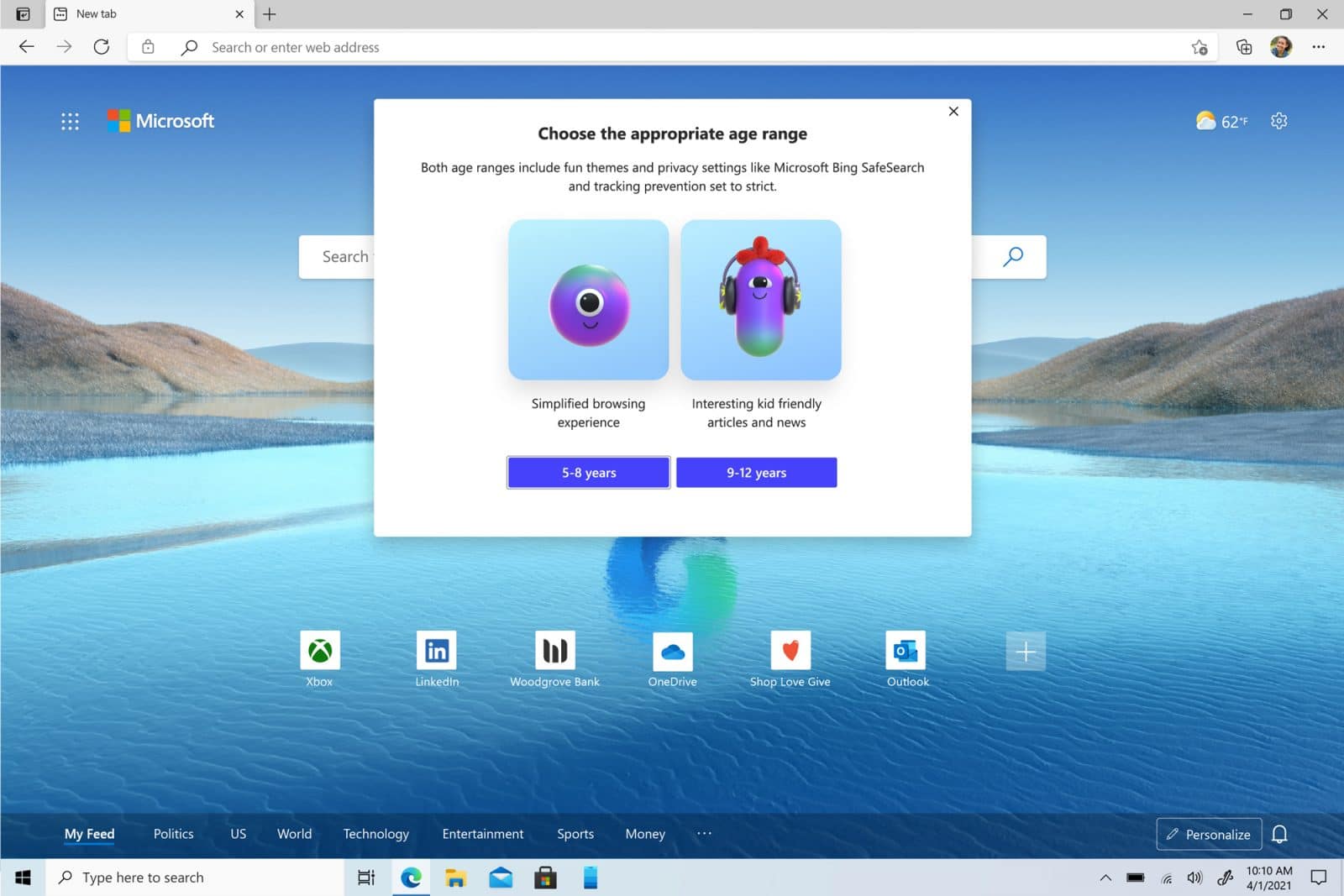 In arrivo la Modalità Bambini in Microsoft Edge