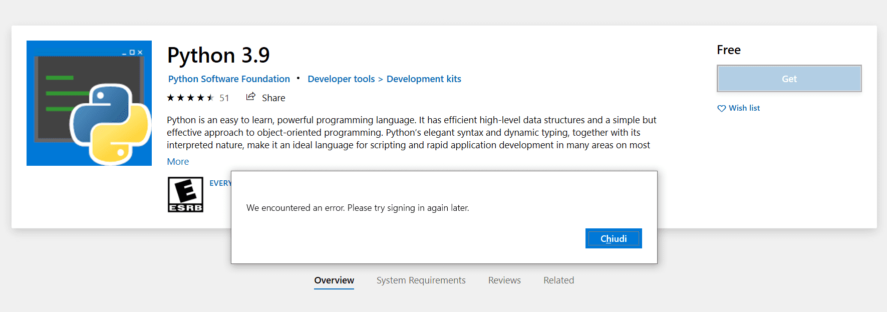 FIX We encountered an error. Please try signing in again later in ...
