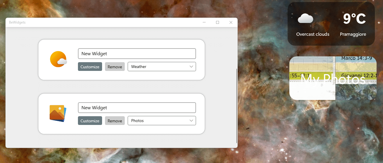 Come creare widget in Windows 11