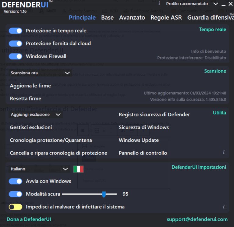 DefenderUI: una nuova interfaccia per Windows Defender