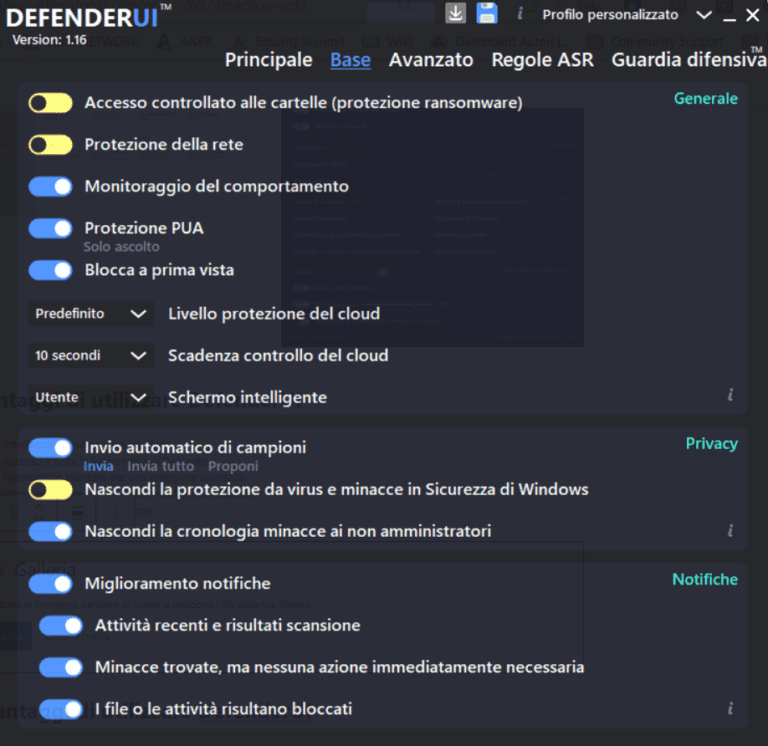 DefenderUI: una nuova interfaccia per Windows Defender