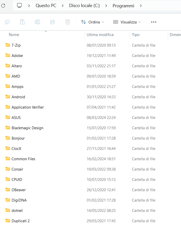 Windows 11 dove trovo programmi installati