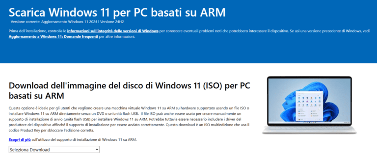 Microsoft rilascia finalmente le ISO di Windows 11 per PC Arm64