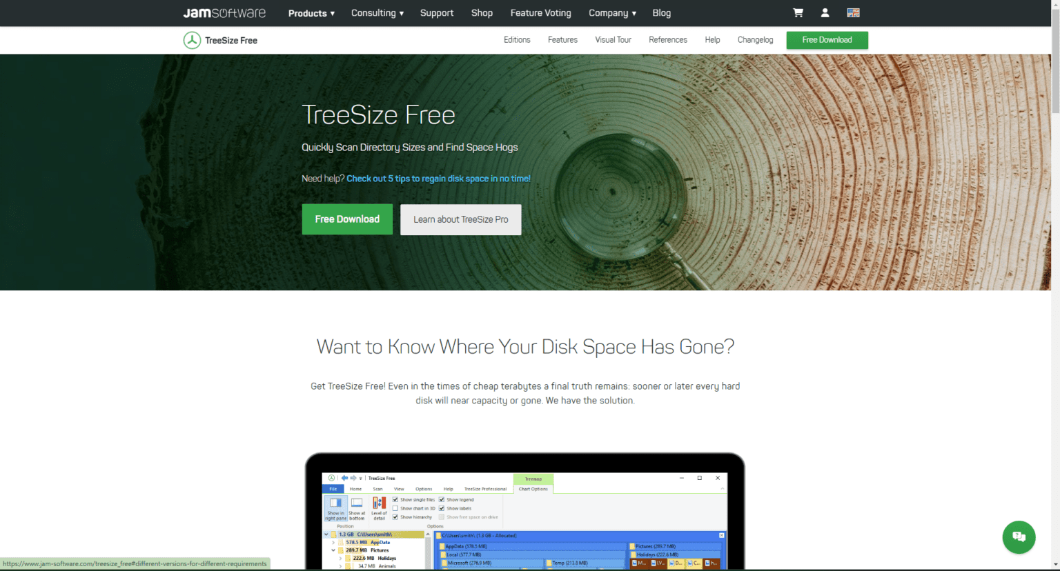 Come capire com'è occupato lo spazio su un disco con TreeSize Free
