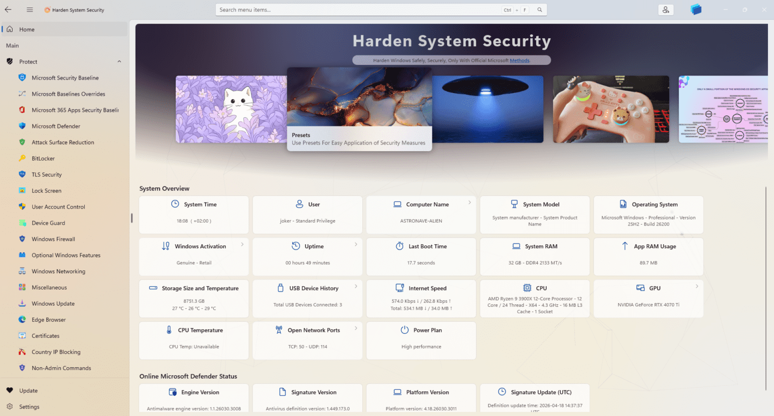 Hardening Windows 11: Guida Definitiva con il Tool "Harden Windows ...
